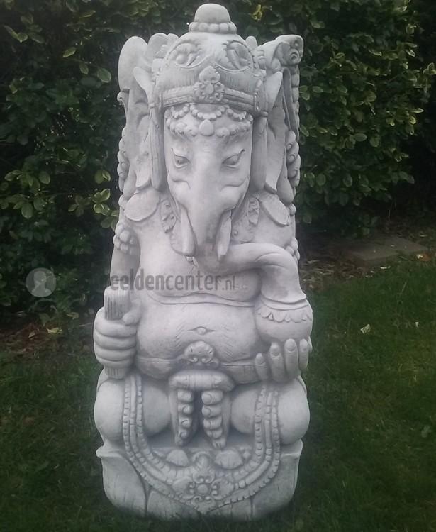 Groot Ganesha tuinbeeld van beton | Tuinbeeldencenter.nl